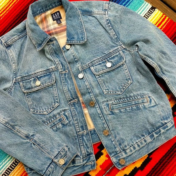 GAP | Jackets & Coats | Denim Jacket Flannel Lined | Poshmark